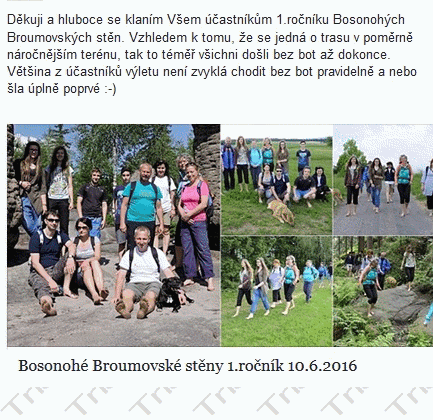 Bosá turistika. Organizujeme bosé výlety, bosou turistiku, bosé vandry ...